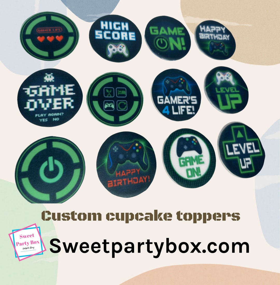 Custom Edible Images, Game Cupcakes Toppers, Game Kids Party Toppers ...