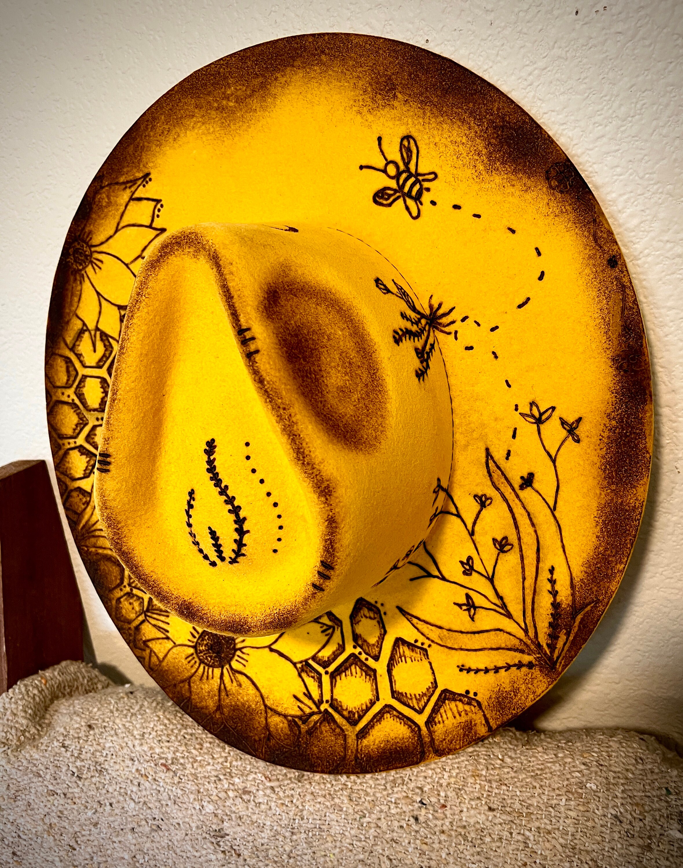 Queen Bee Hand Burnt Wool Fedora Charlie One Horse - Etsy