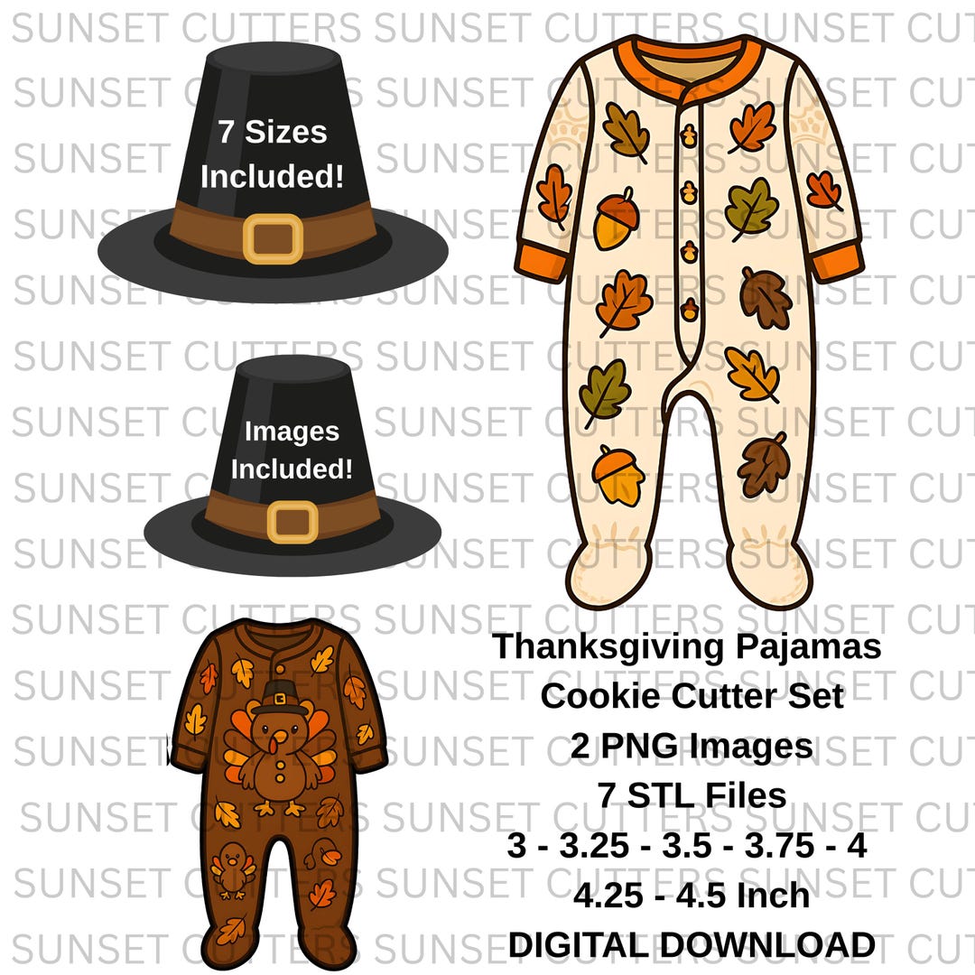 Baby Pajamas PNG and STL Cookie Cutter, Baby Pajama Cutter ...