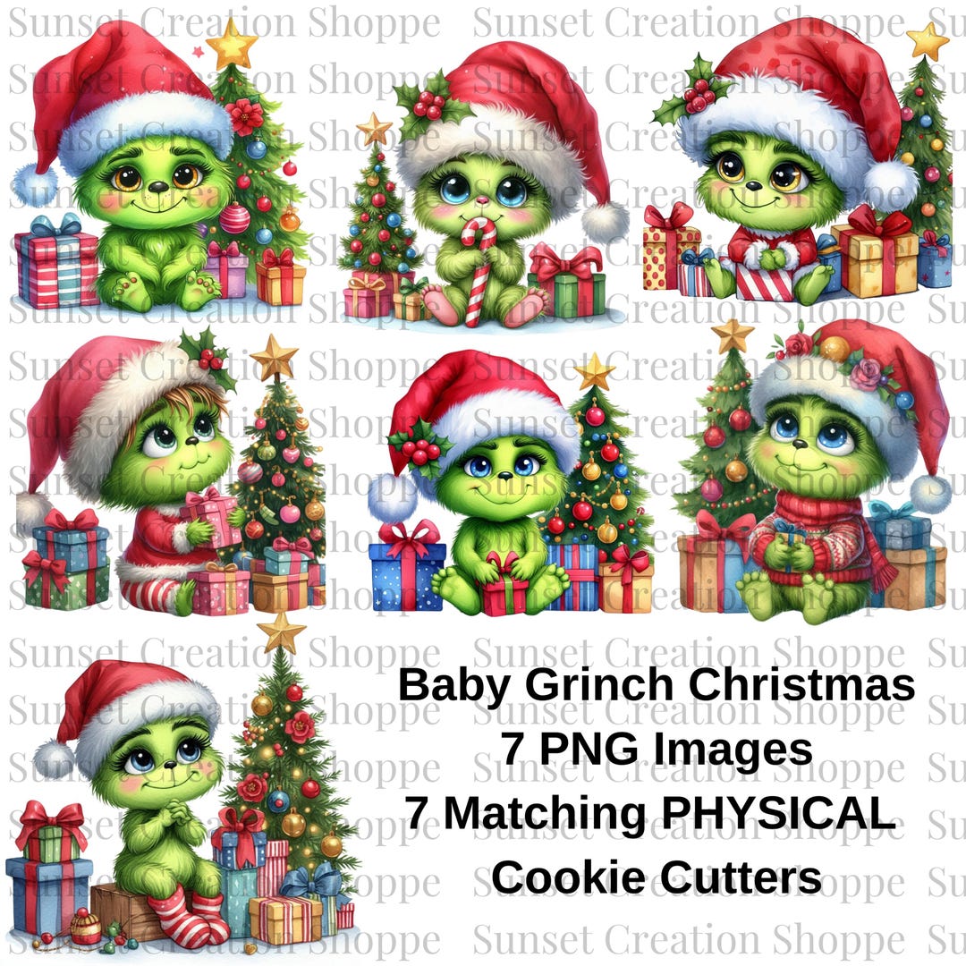 Grinch Cookie Cutters, Baby Grinch Cookie Cutters, Grinch Png ...