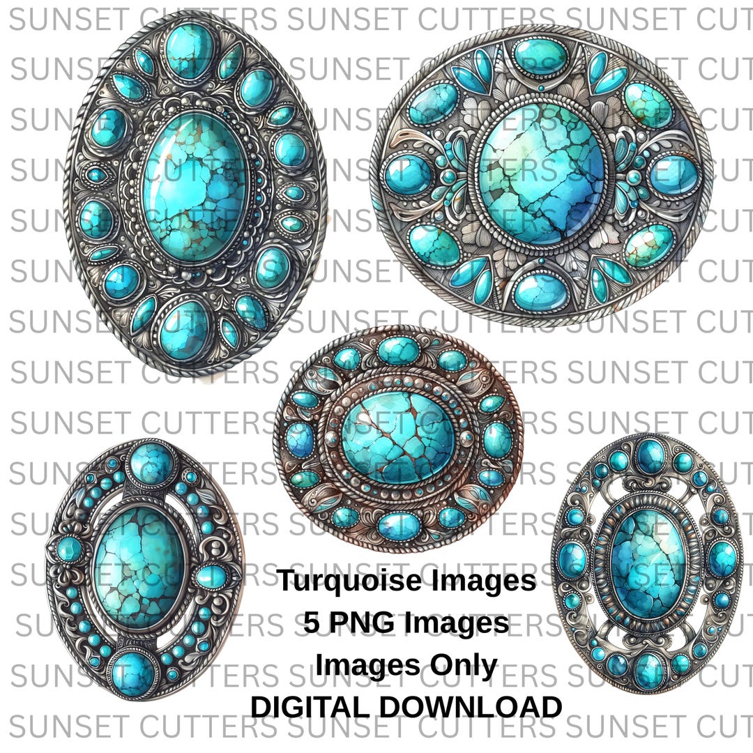 Western Clip Art, Turquoise Best Buckle Png Images, Western PNG Images ...