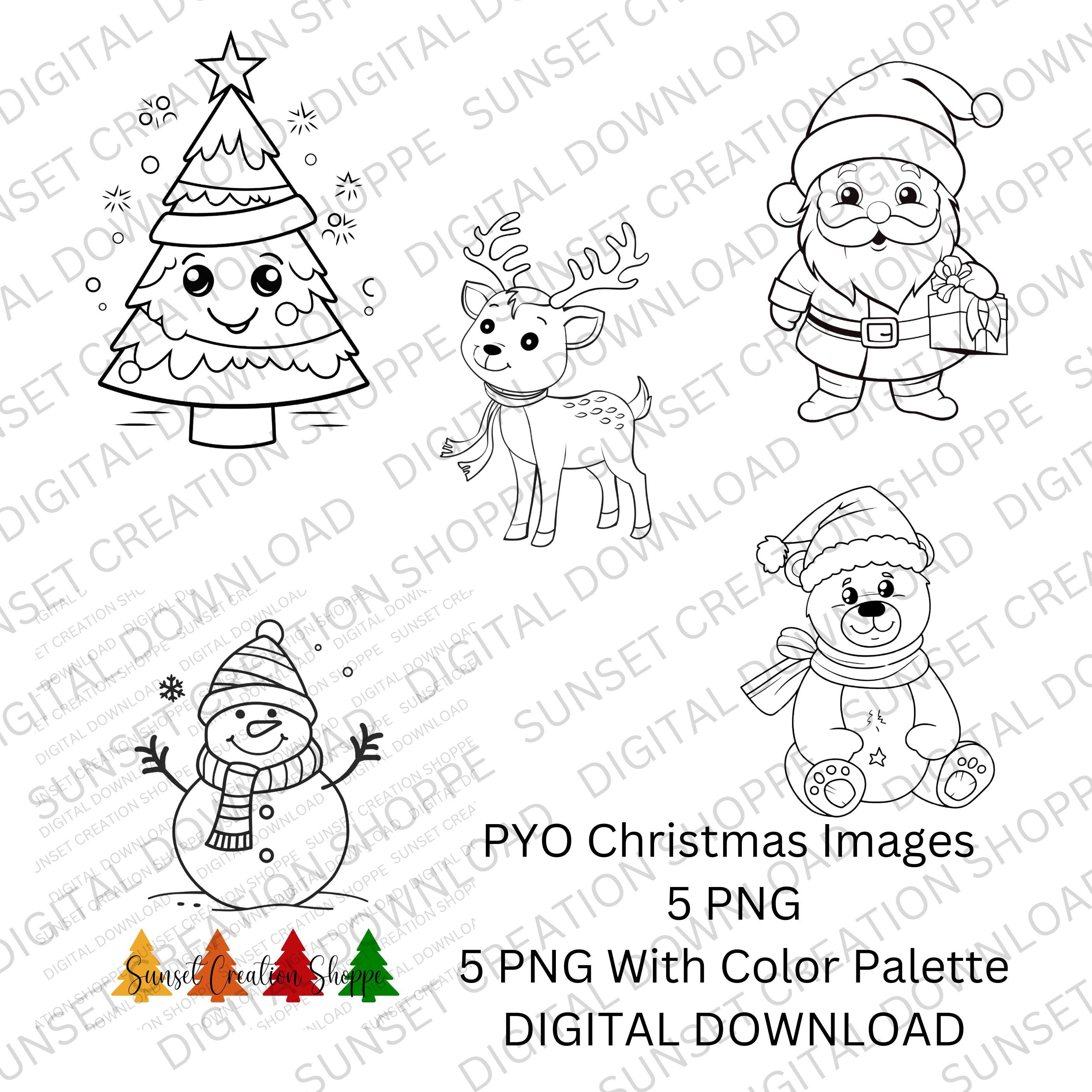 PYO - Paint Your Own Cookie Prints for Christmas, Paint Your Own Santa ...