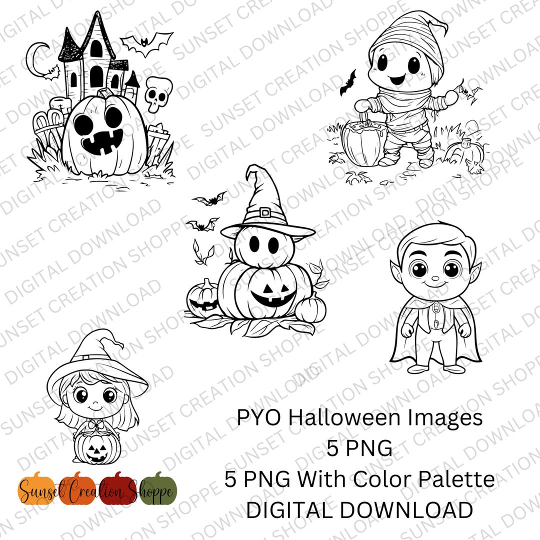 PYO Paint Your Own Cookie Prints for Halloween, Paint Your Own Pumpkin ...