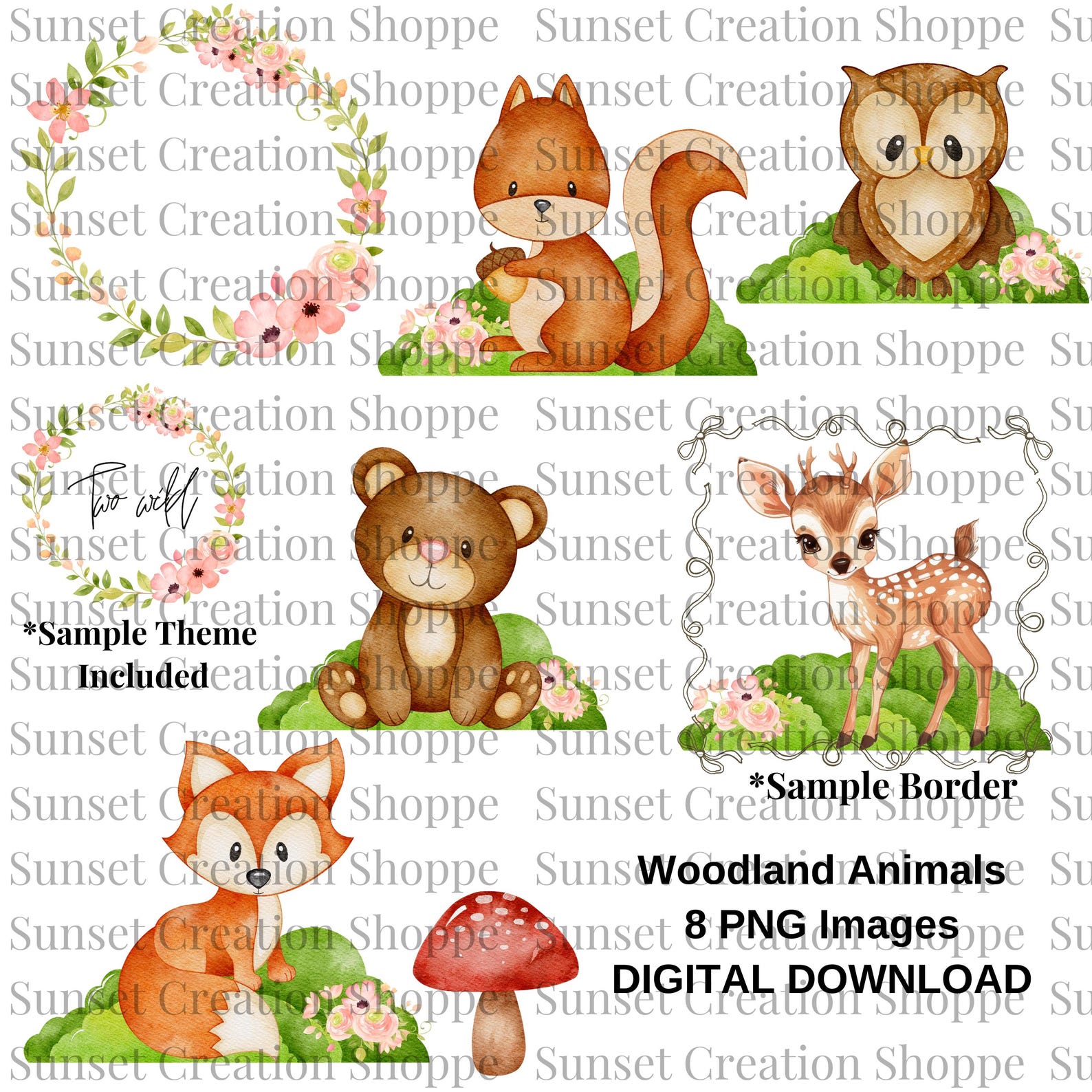 Woodland Animals Png Images, Forest Animals Png, Baby Deer Clipart ...