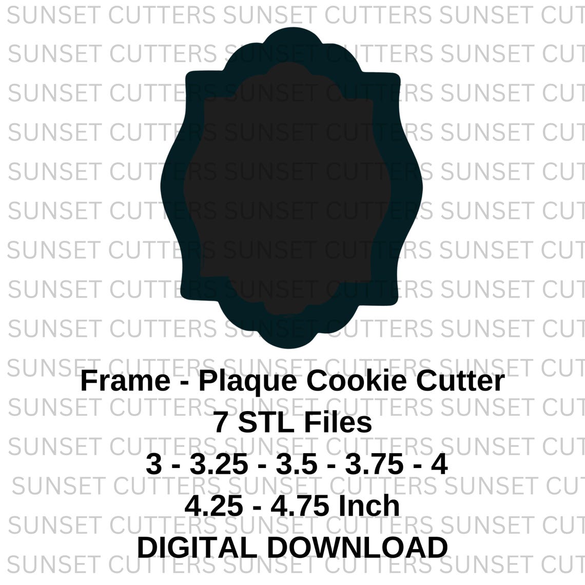 Frame STL, Plaque STL, STL Cutters, Stl Cookie Cutter, Fancy Frame Stl ...