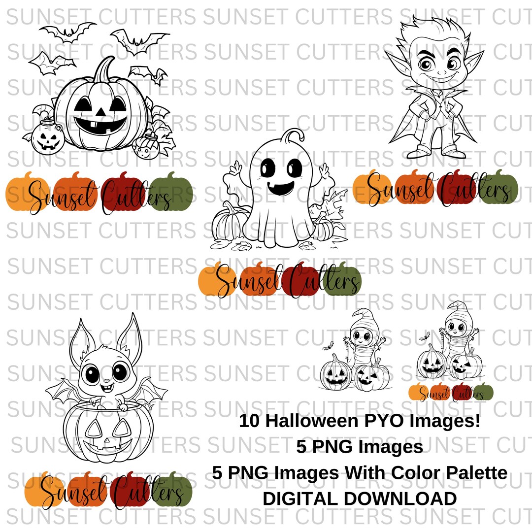 PYO - Paint Your Own Cookie Prints for Halloween, Paint Your Own ...