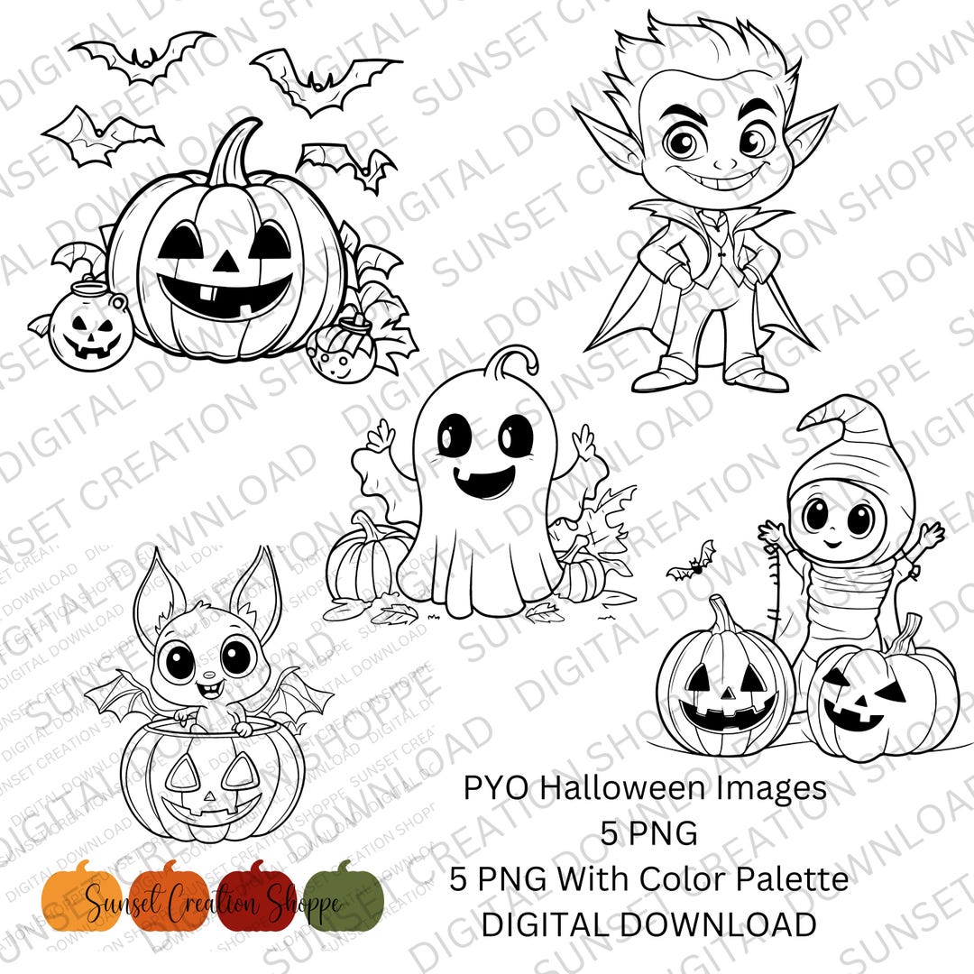 PYO Paint Your Own Cookie Prints for Halloween, Paint Your Own Pumpkin ...