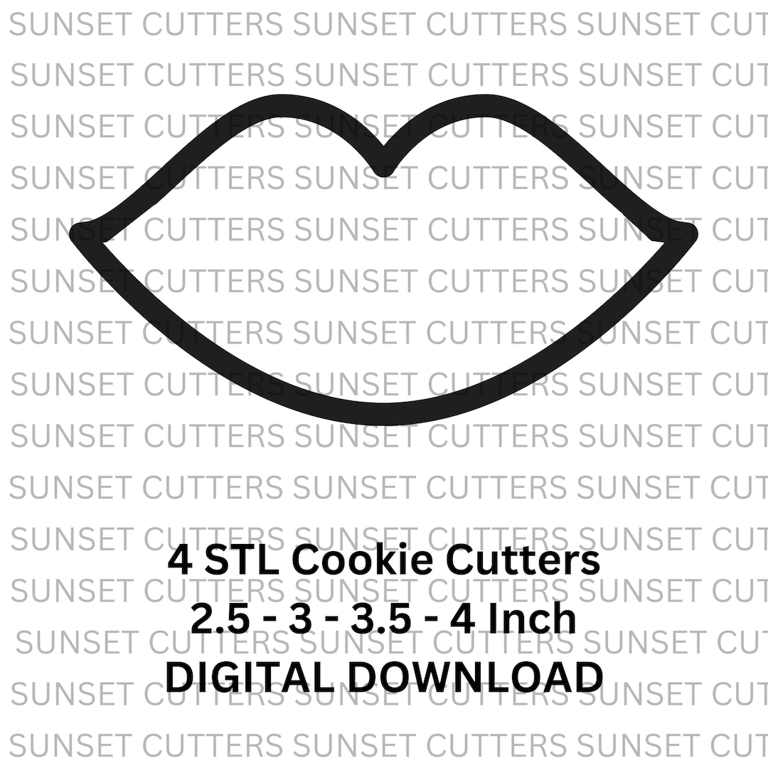 Lips Cookie Cutter STL, STL Cutters, Stl Cookie Cutters, Cookie Cutters ...