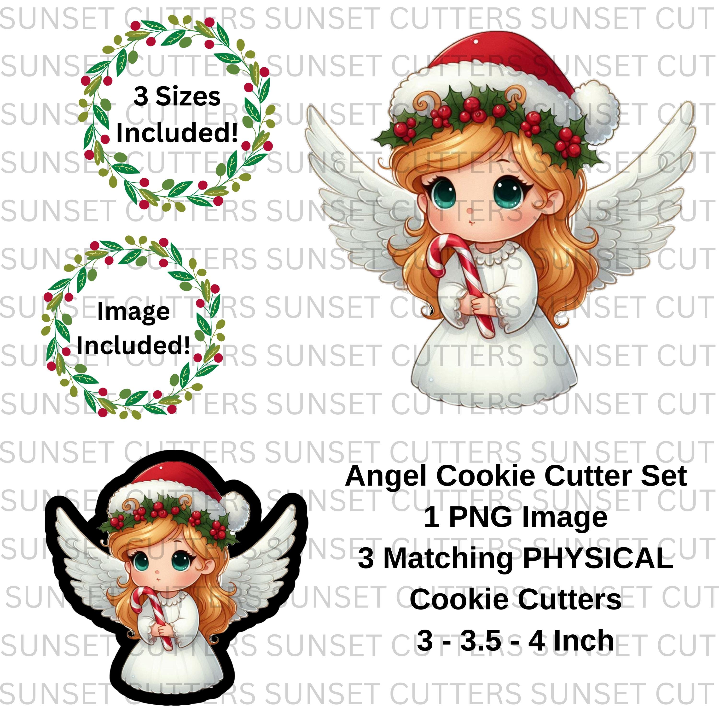 Angel Cookie Cutter Set, Angel PNG, Cookie Cutters, Christmas Cookie ...