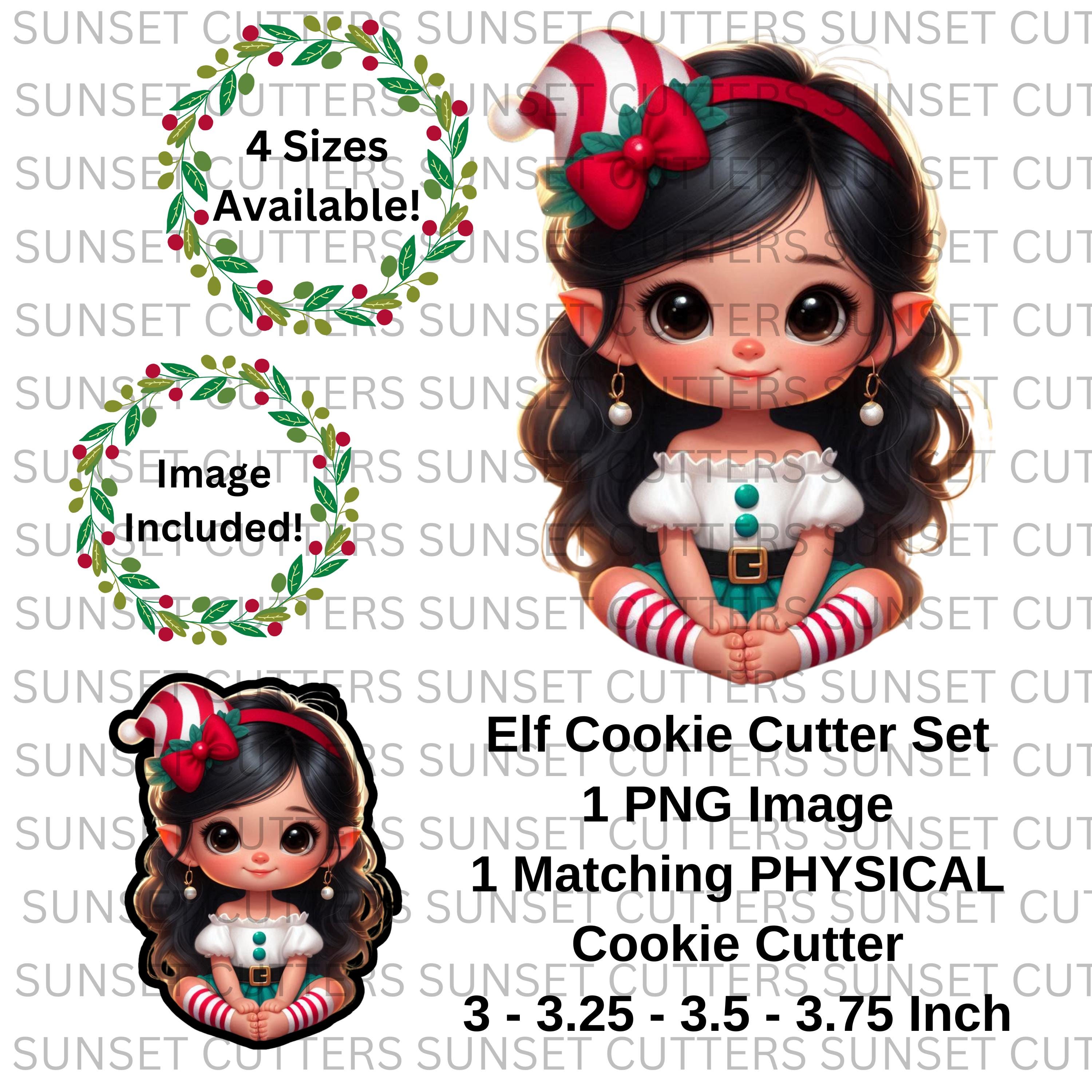 Elf Png and Cookie Cutter Set, Cute Elf Png, Elf Clipart, Elf Cutter ...