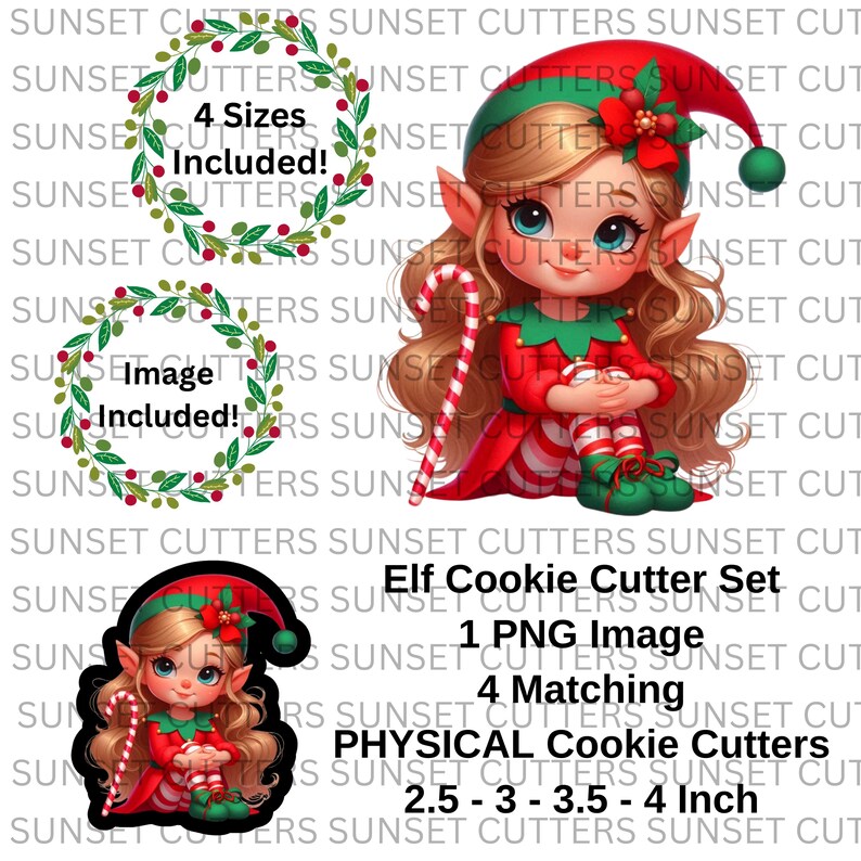 Elf Cookie Cutter, Elf Png, Girl Elf Png, Cookie Cutters, Elf on the ...
