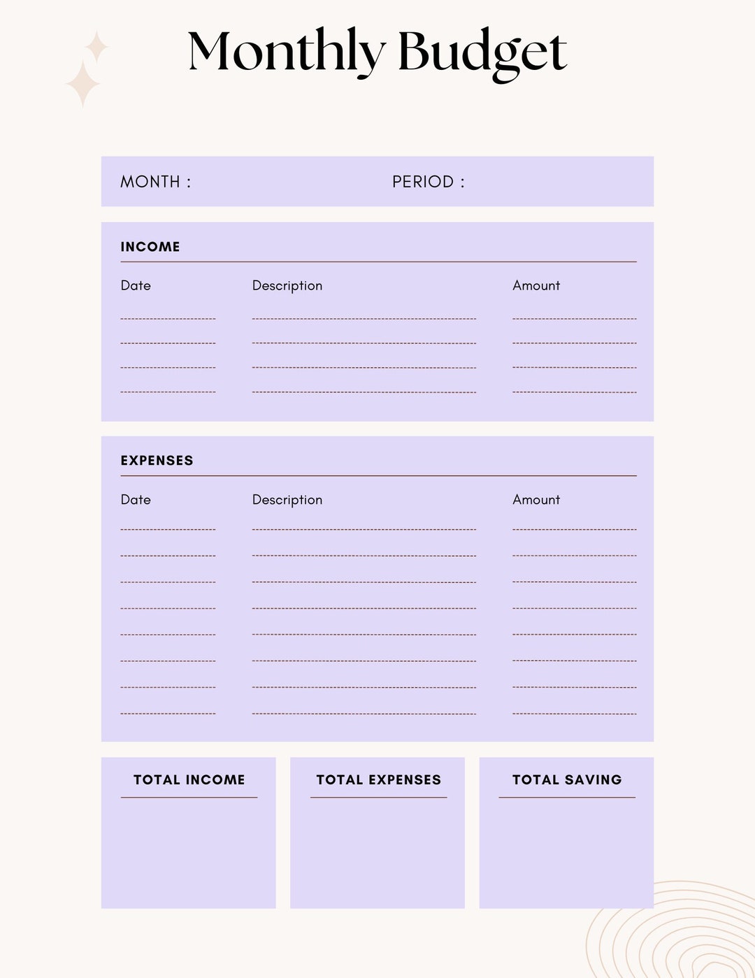 Kawaii Colors Budget Planner and Savings Tracker Template - Etsy