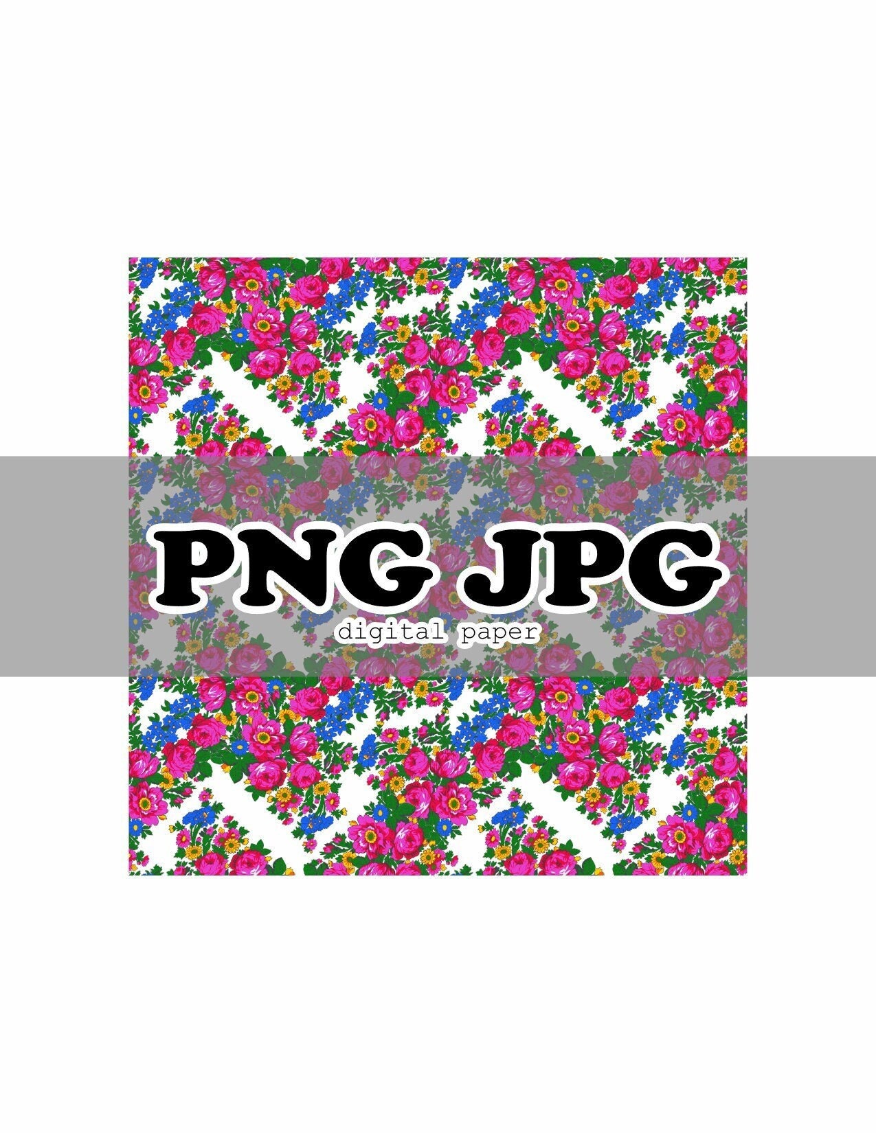 Floral Digital Paper Sani, Kokum, Babushka Scarf, Grandma Scarf Floral ...