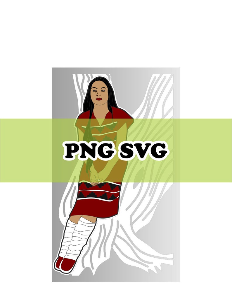 Navajo Girl in Navajo Rug Dress PNG SVG - Etsy