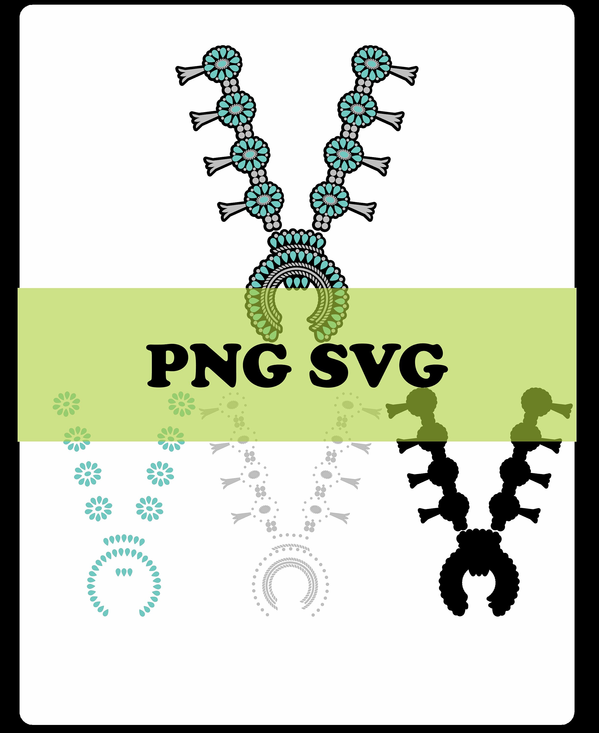 Squash Blossom NECKLACE PNG SVG - Etsy
