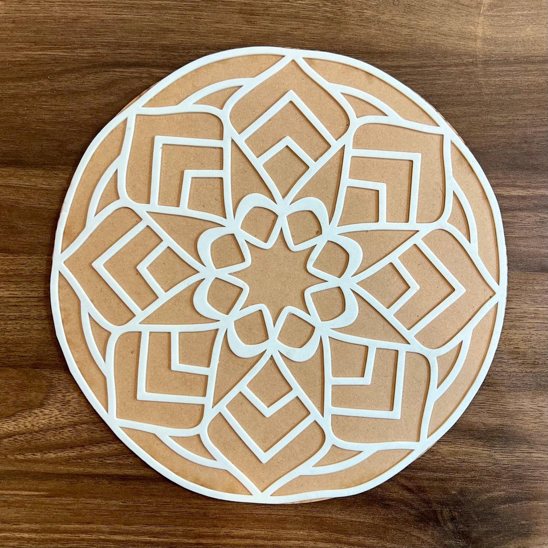 Dual-sided Rangoli Stencil: 12" Mandala Diwali Decor - Etsy