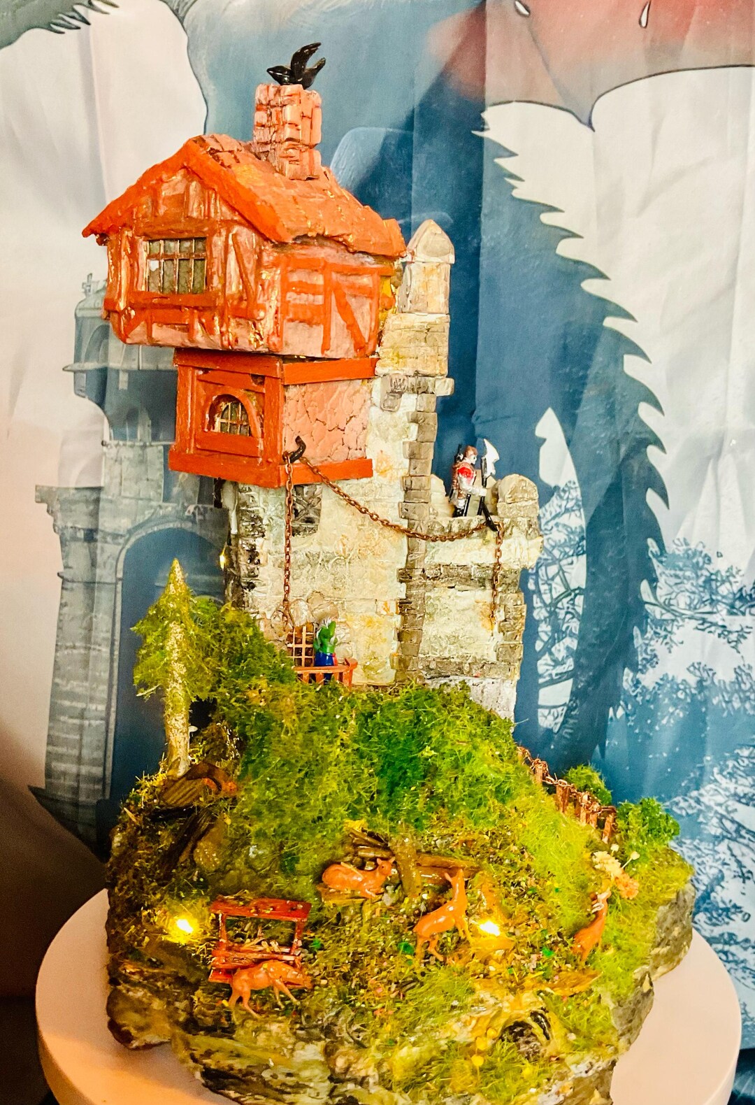 Dragon Castle, Knight's Castle, Collectible, Unique, Handmade Model ...