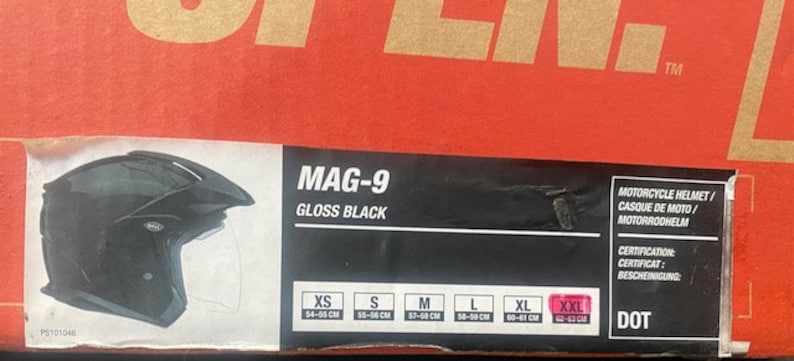 Bell Mag-9 Open Face Motorcycle Helmet XXL 62-63 Cm - Etsy