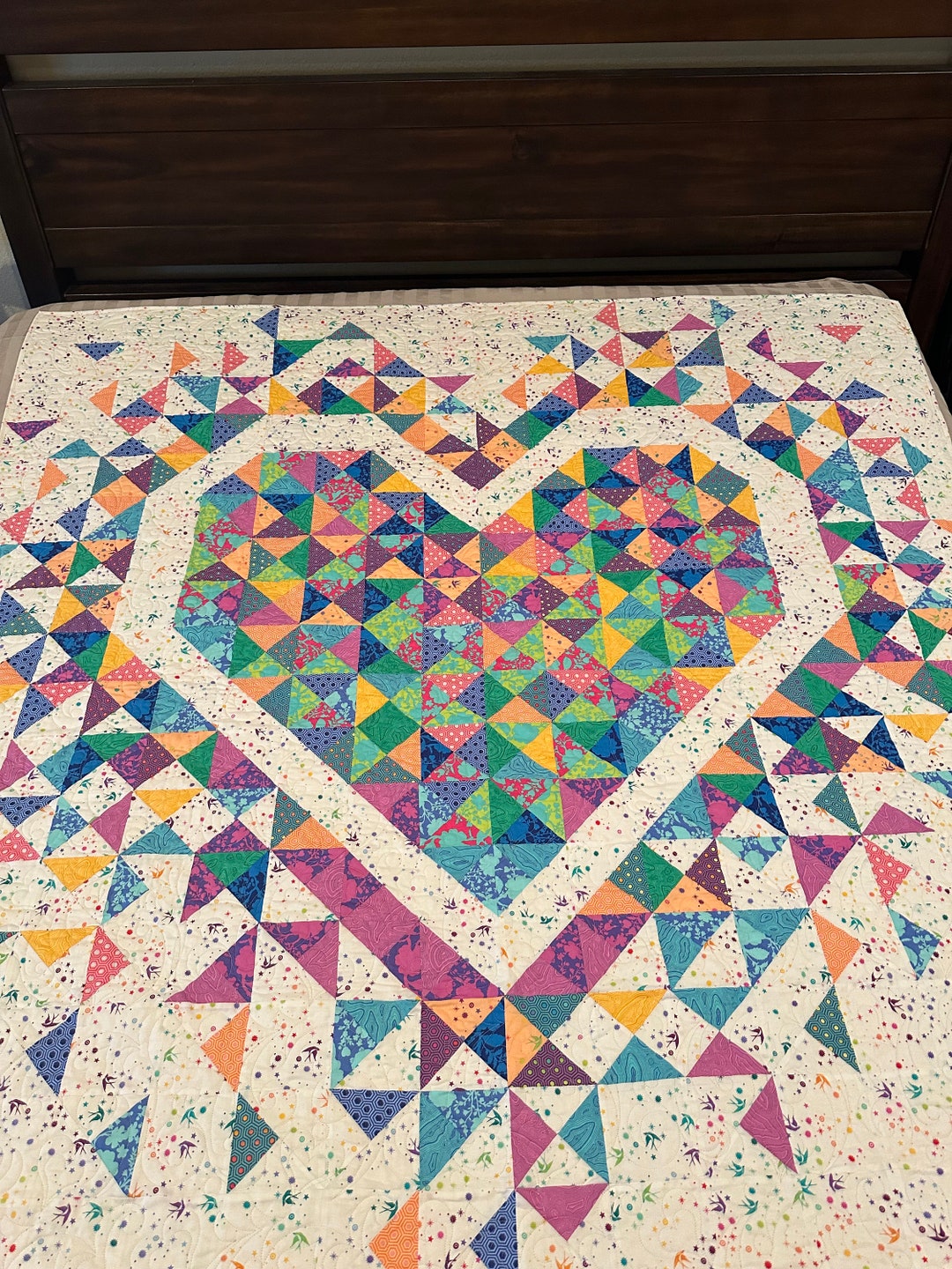 Exploding Heart Quilt - Etsy