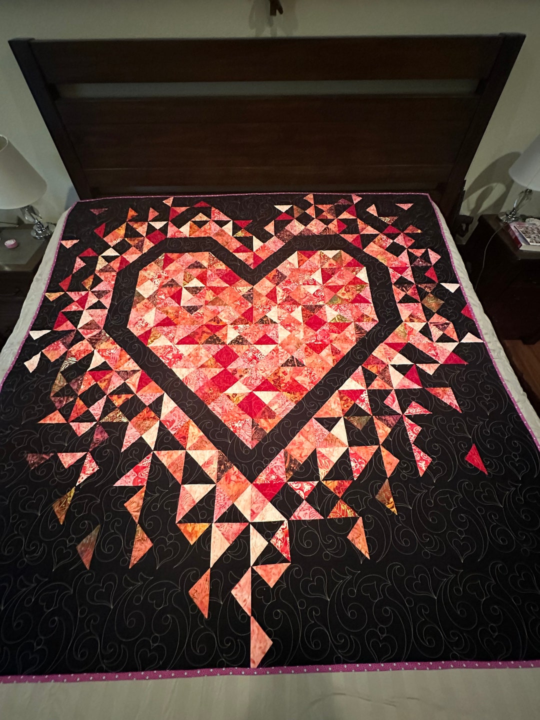 Exploding Heart Quilt - Etsy