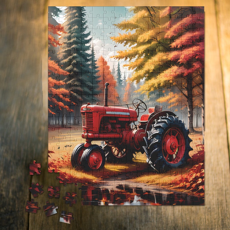 Autumn Tractor - Etsy