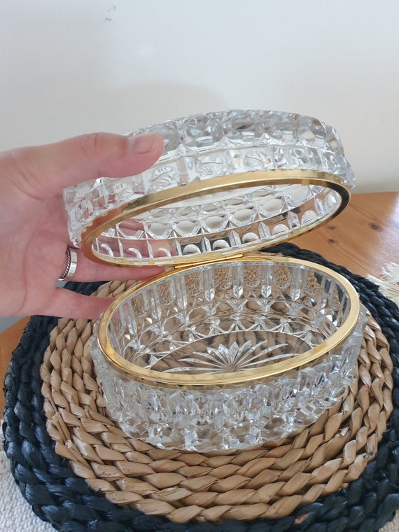 Stunning!! Vintage Very heavy French crystal oval jew… - Gem