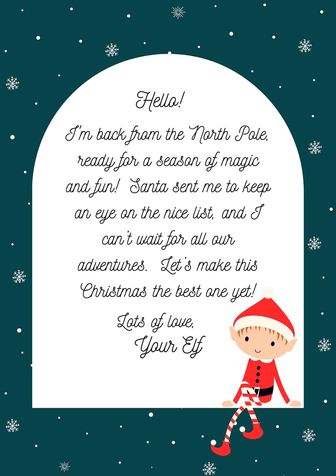 Elf Arrival Letter, Christmas Elf Letter, Elf on the Shelf Letter, Elf ...