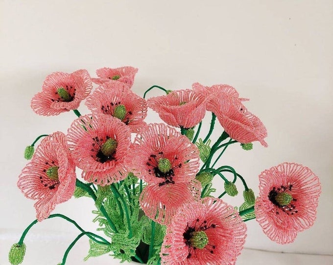 Indigenous Made Beaded Poppy - Etsy Canada