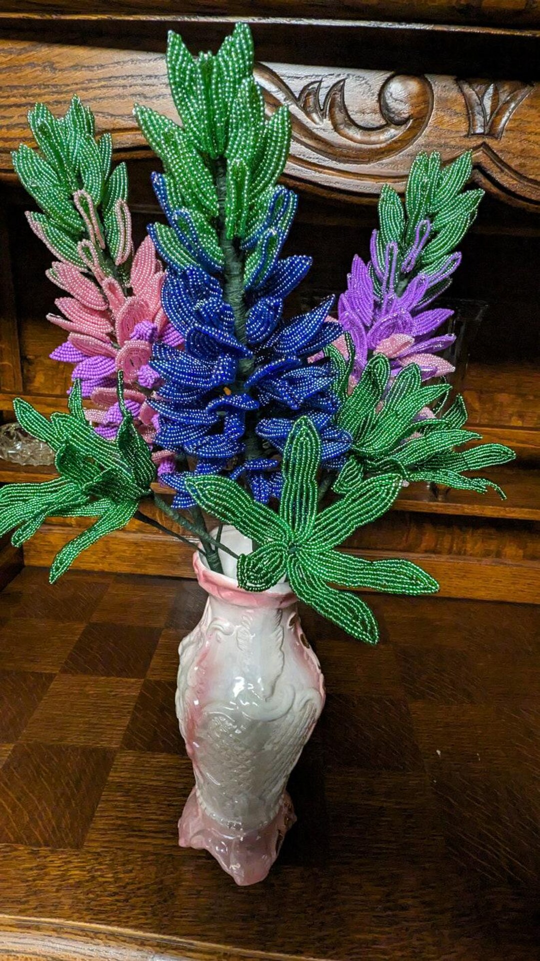Artificial Flowers Lupinus French Beaded Flowers Lupine Flower Flower ...