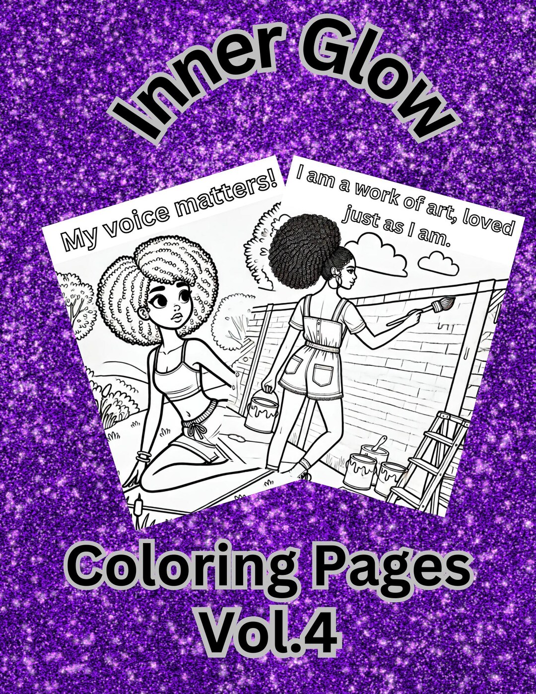 Inner Glow Coloring Pages Vol. 4 - Etsy