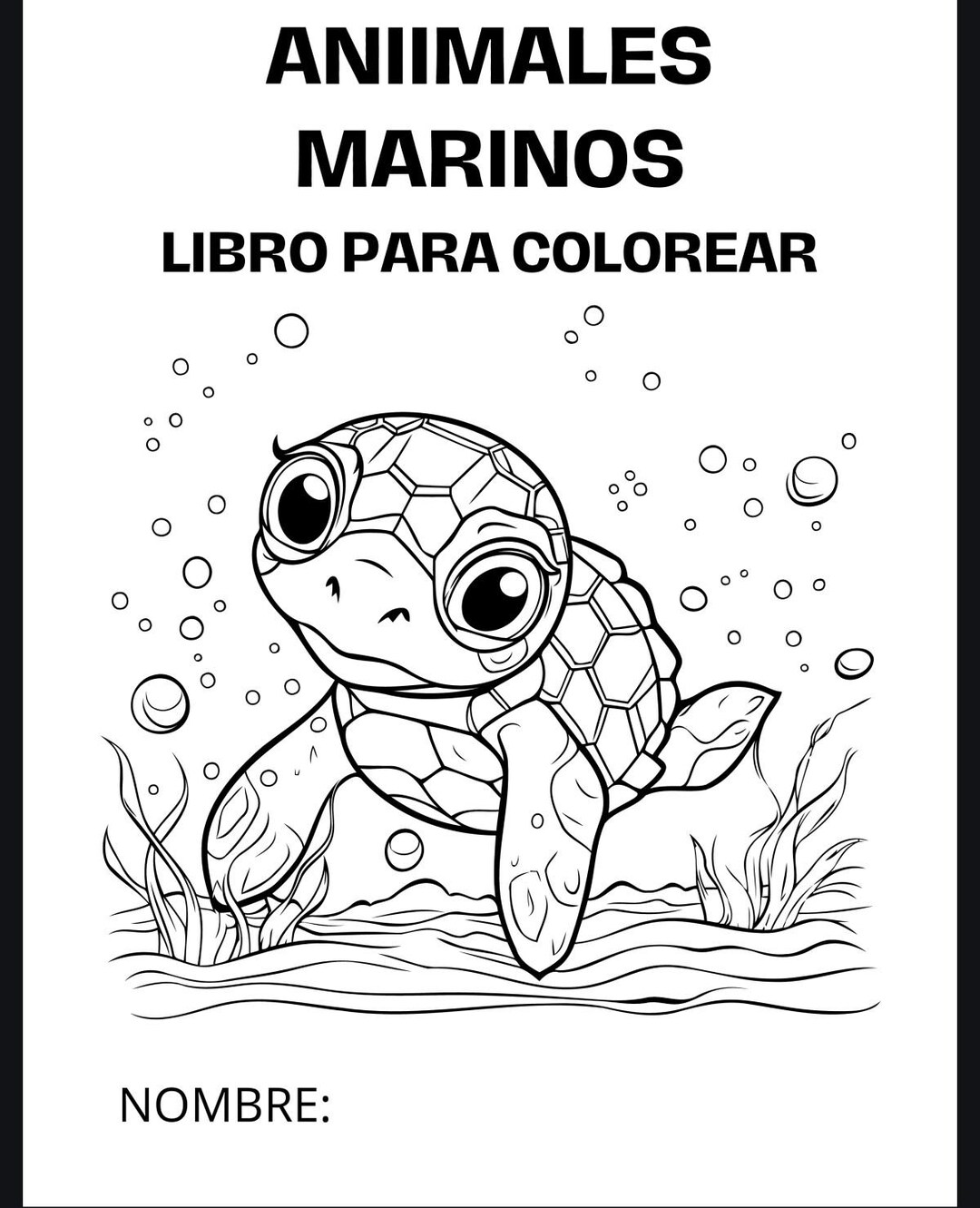 Sea Animals in Spanish Coloring Pages - Etsy