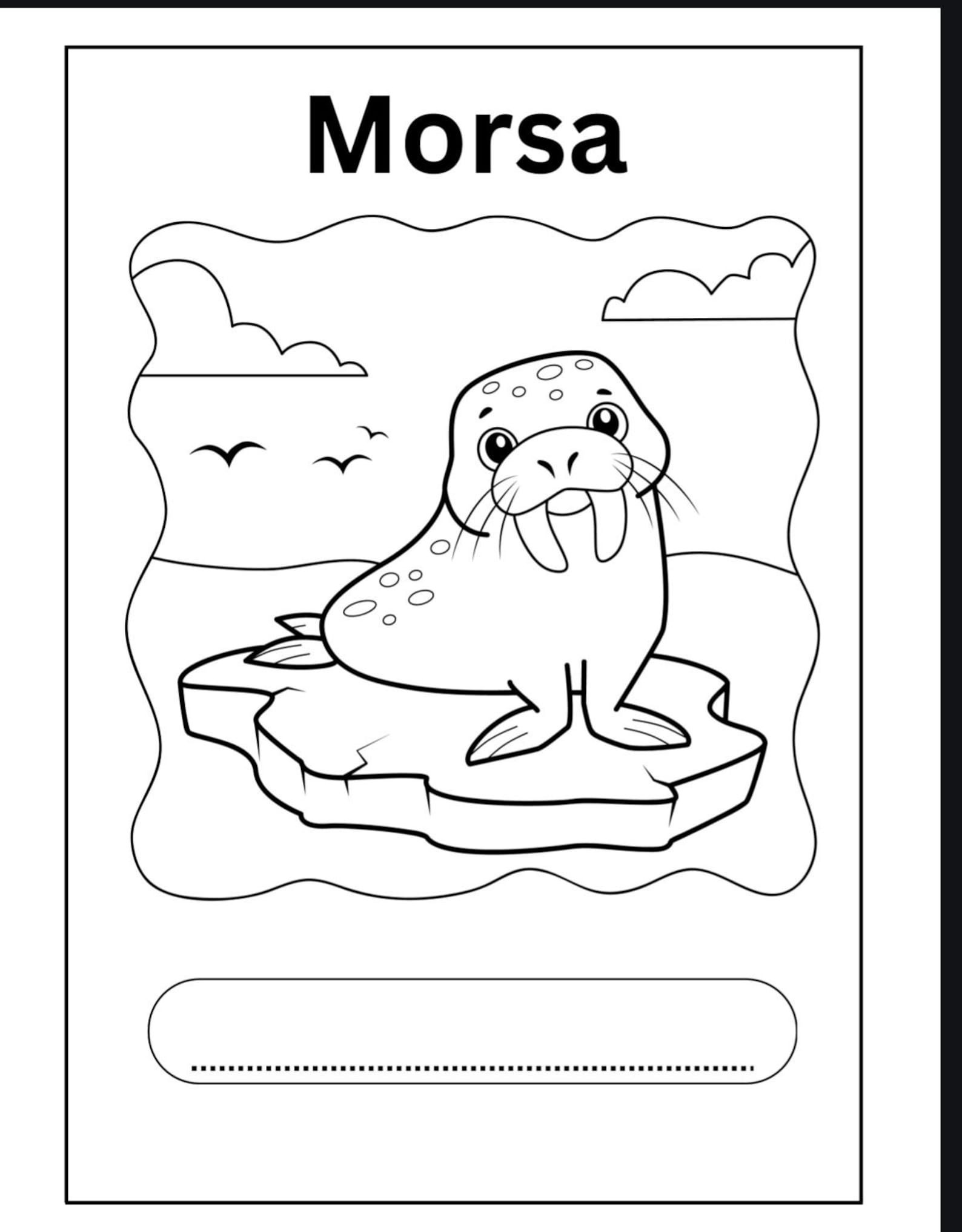 Sea Animals in Spanish Coloring Pages - Etsy