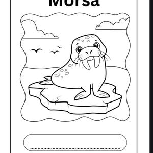 Sea Animals in Spanish Coloring Pages - Etsy