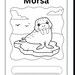 Sea Animals in Spanish Coloring Pages - Etsy