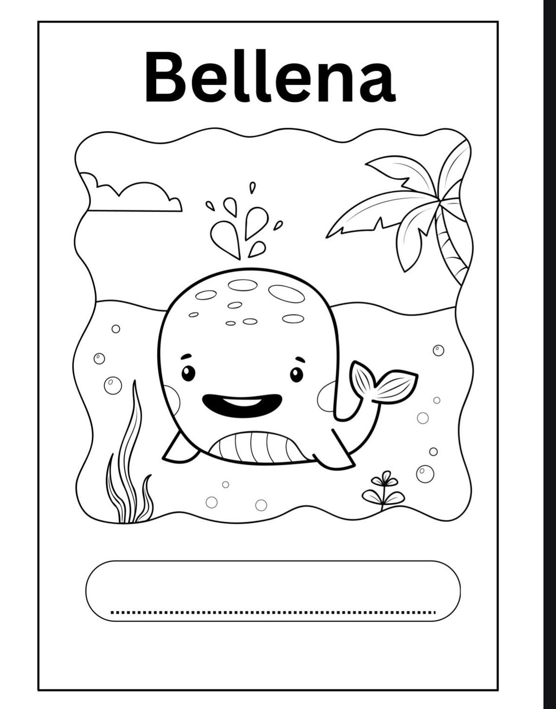 Sea Animals in Spanish Coloring Pages - Etsy