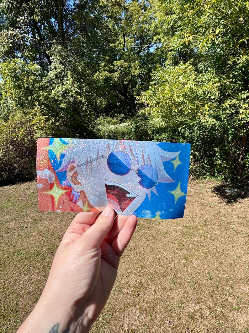 Gojo Inspired Holographic Stickers, Anime Stickers - Etsy