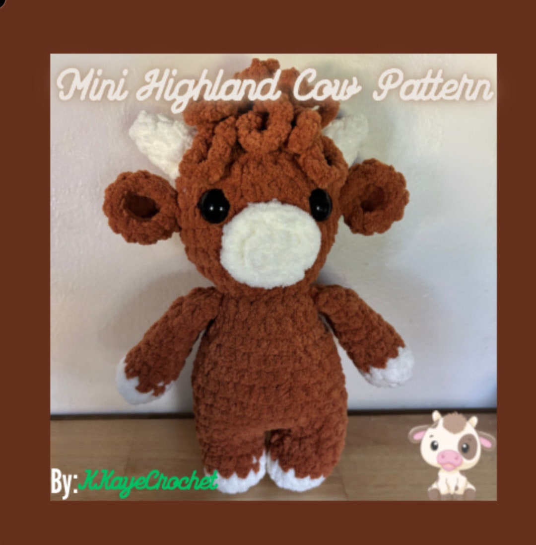 Mini Highland Cow Crochet Pattern, PDF Pattern Only - Etsy