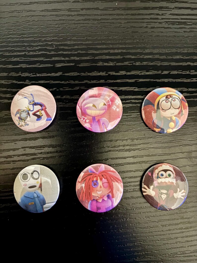 TADC, Digital Circus Inspired Button Pins, 32mm Pins - Etsy