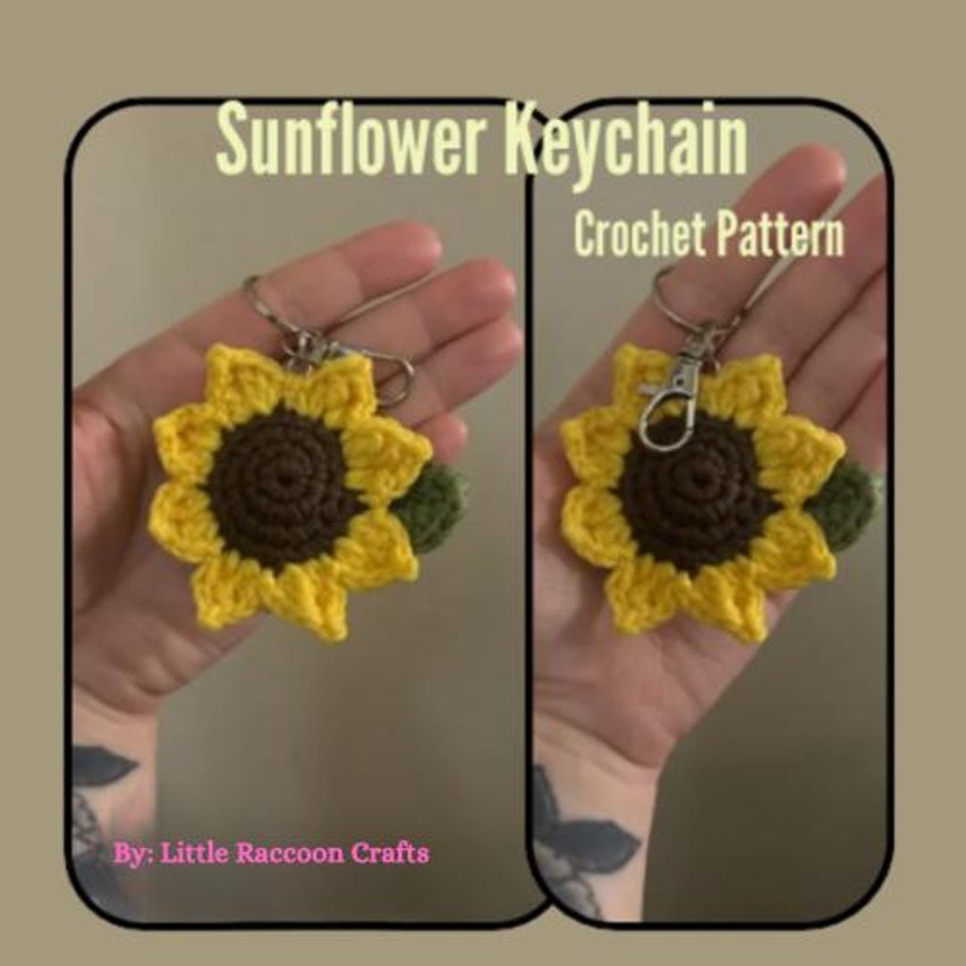 Sunflower Keychain Crochet Pattern, PDF Pattern Only - Etsy