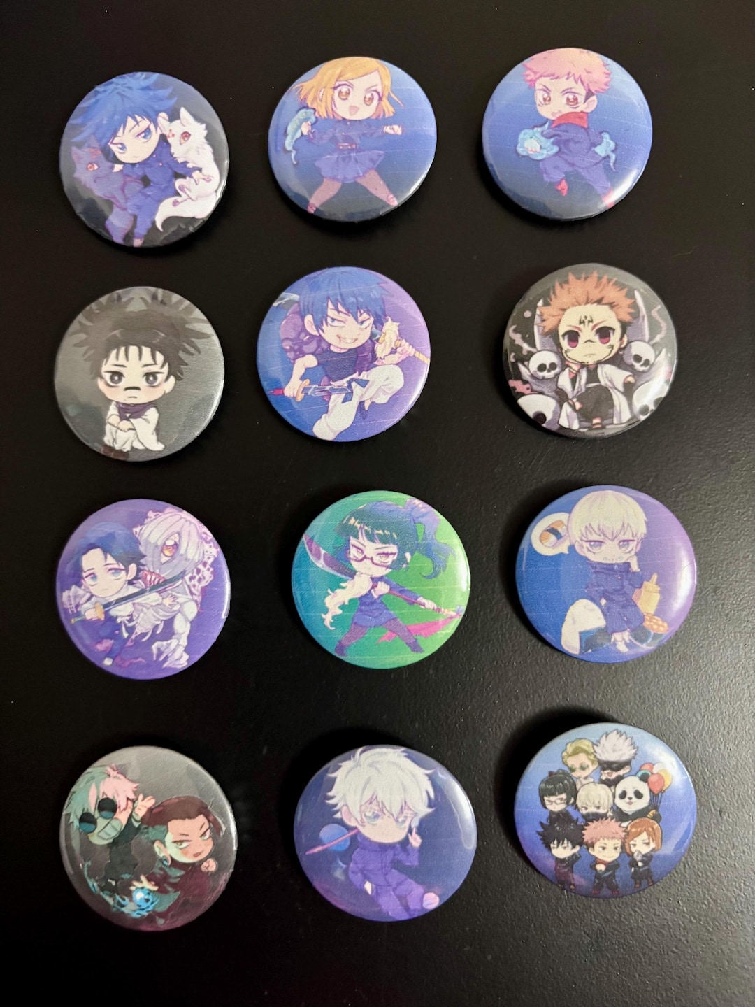 Jujutsu Kaisen Inspired Button Pins. JJK Fanmade/handmade 1.25inch Pins ...