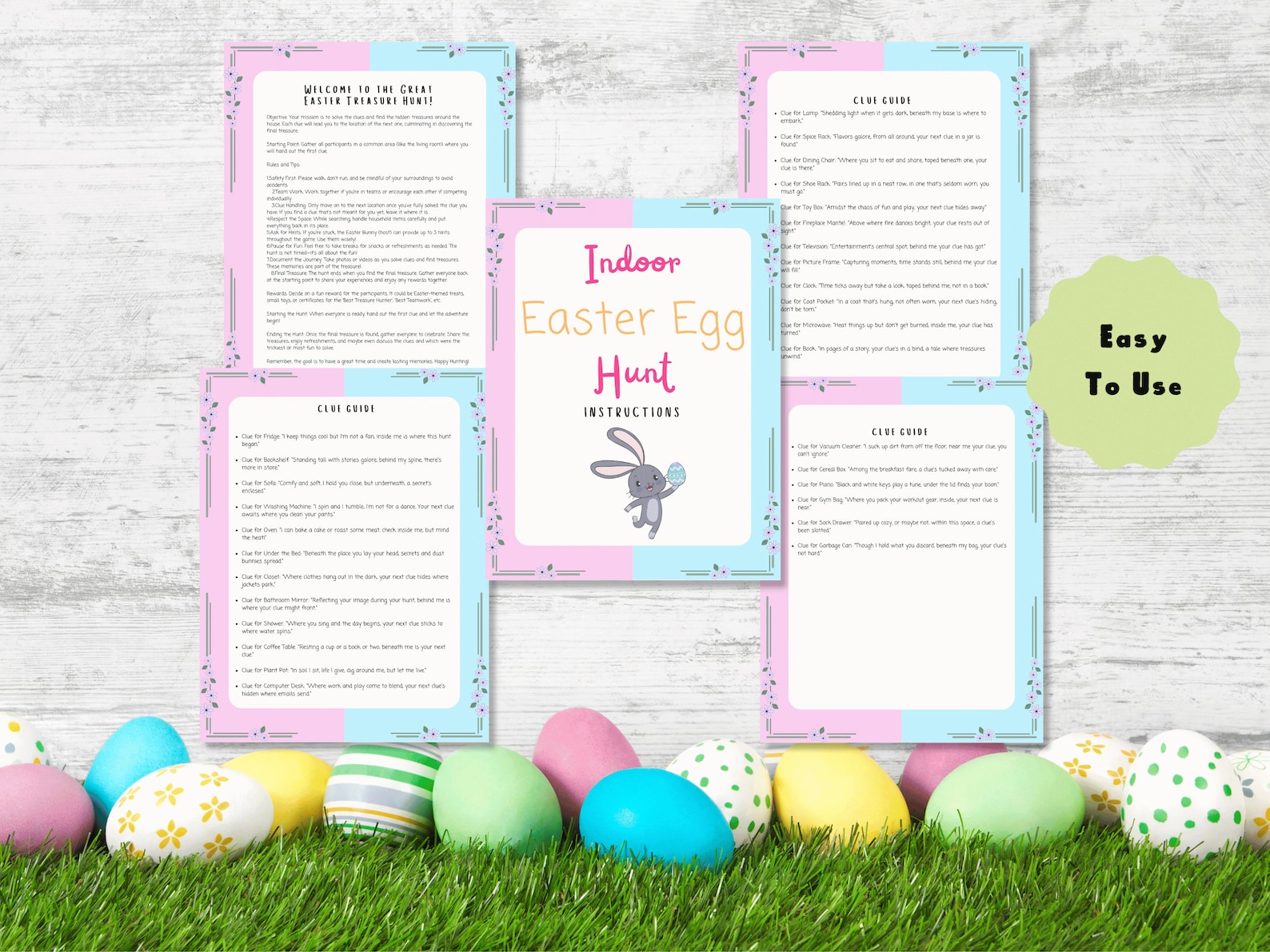 Indoor Easter Egg Hunt, Easter Scavenger Hunt, Easter Activity, Easter ...