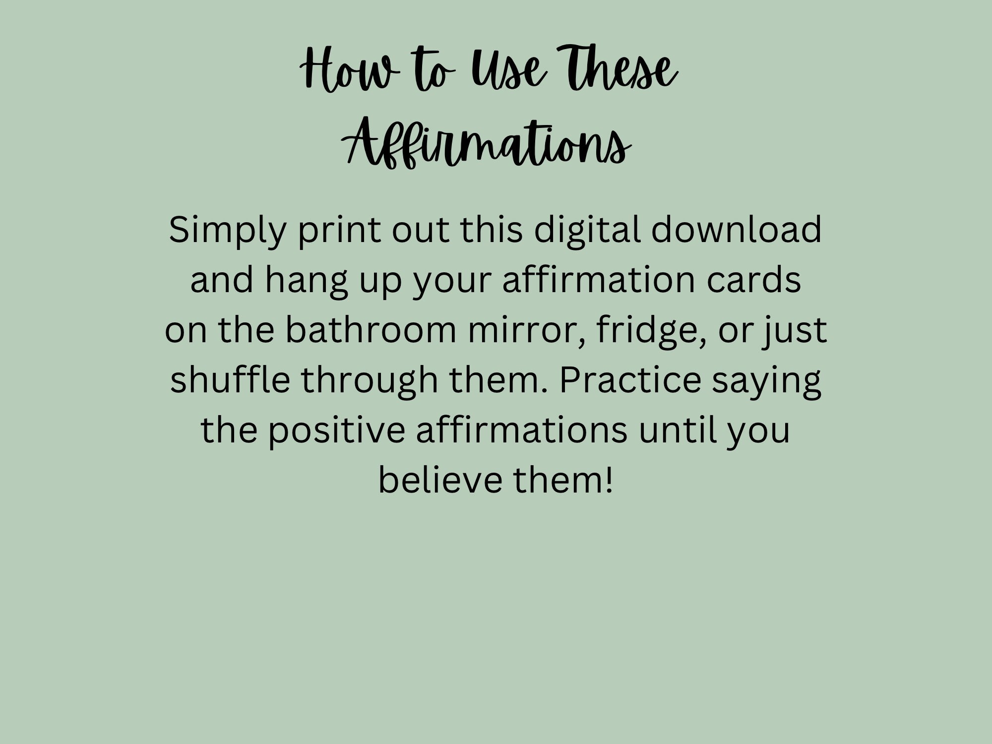 12, Affirmation Cards, Victorian Language of Flowers, Positive ...