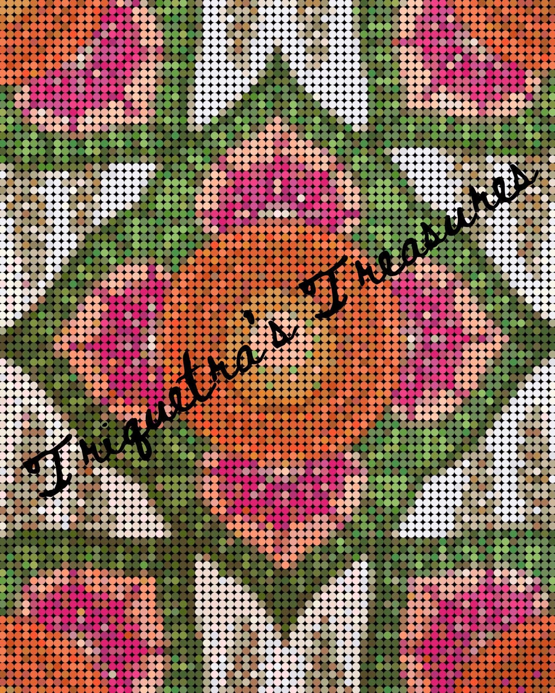 DIY Diamond Painting Pattern - Geometric - Peach Mandala - Etsy