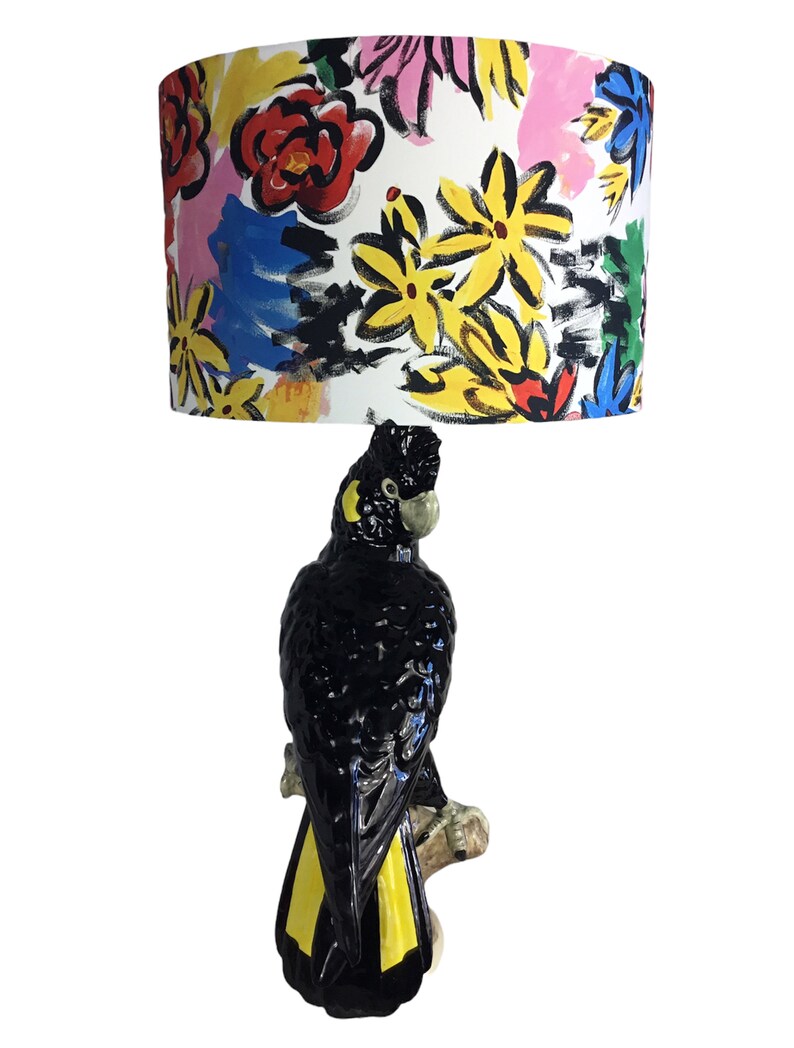 Yellow-tailed Black Cockatoo Table Lamp - Etsy Australia