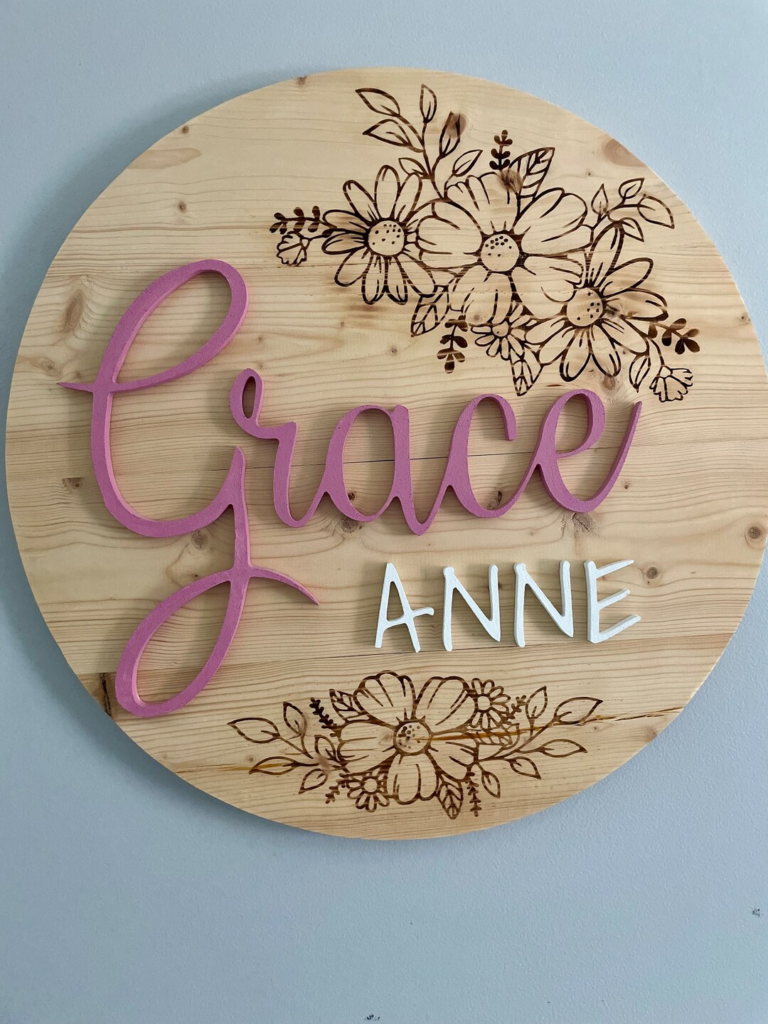 Personalized Name Round - Etsy