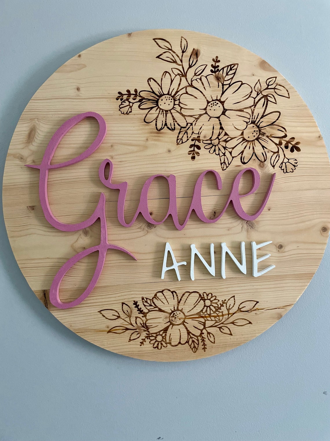 Personalized Name Round - Etsy