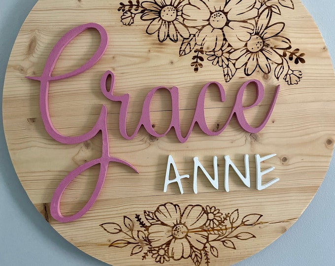 Personalized Name Round - Etsy