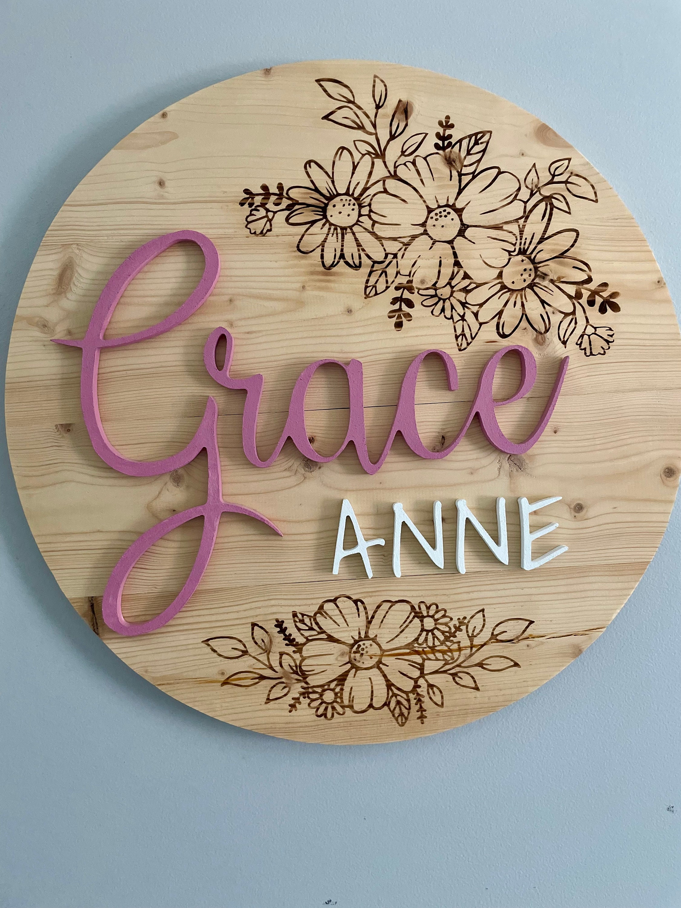 Personalized Name Round - Etsy