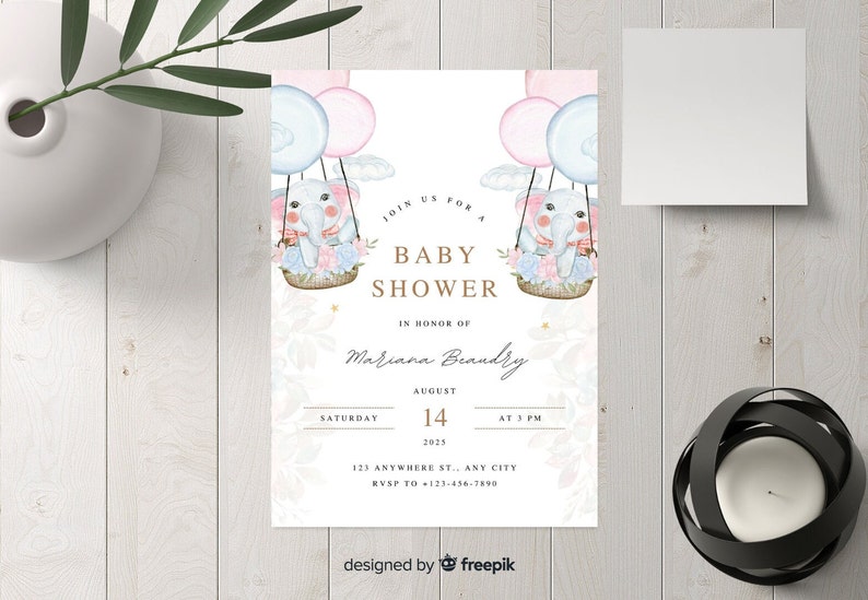 Sophisticated Baby Shower Invite Design, Elegant Baby Shower Invitation ...