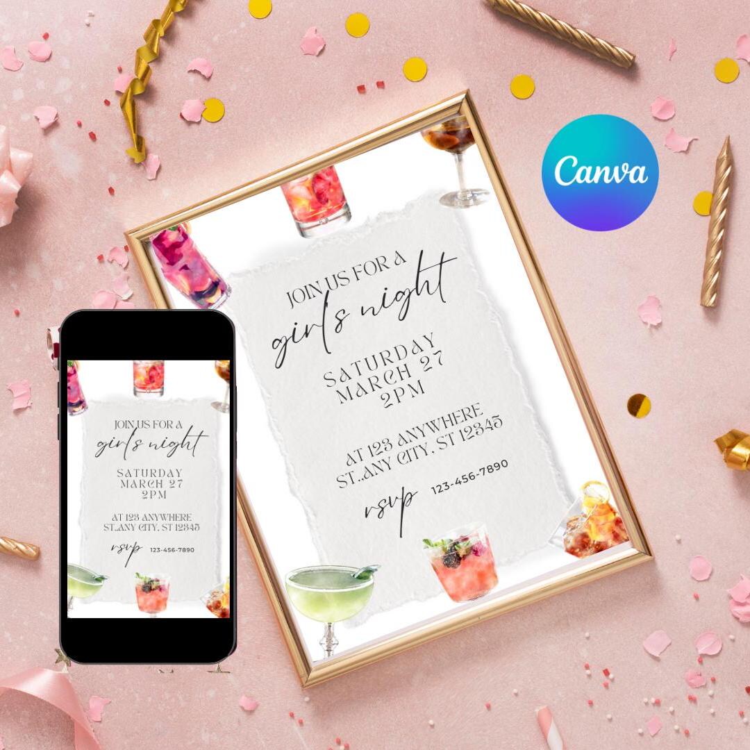 Girls Night Out Invitation, Girls Night Out Invitation Template ...